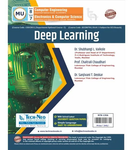 Deep Learning Final year Sem 8Computer Engg Techneo Publication - Dr.Shubhangi Vaikole