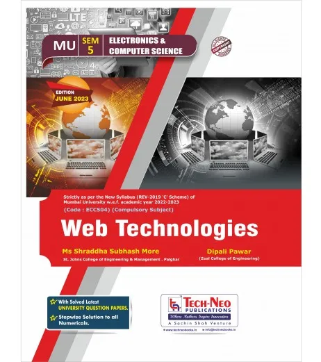 Web Technologies Sem 5 E&CS Engineering | Techneo Publication | Mumbai University - Shraddha More
