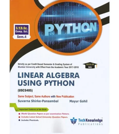 Linear Algebra Using Python S.Y.B.Sc.Comp.Sci. Sem. 4 Techknowledge ...