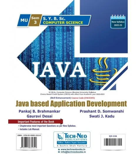 Java Base Application Development Sem 3 SyBSc-Computer Science Tech-Neo ...