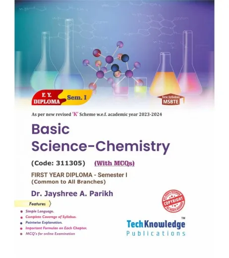 Basic Science Chemistry K Scheme MSBTE First Year Sem 1 Tech-Knowledge Publication - Jayshree Parikh