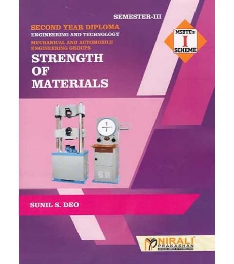 Nirali Strength Of Materials MSBTE Second Year Diploma Sem 3 Mechanical Engineering - Sunil S Deo
