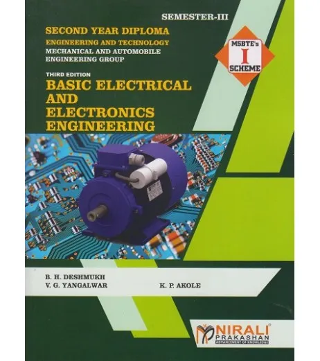 Nirali Basic Electrical And Electronics Engg MSBTE Secound Year Diploma Sem 3 All Branches Of ...