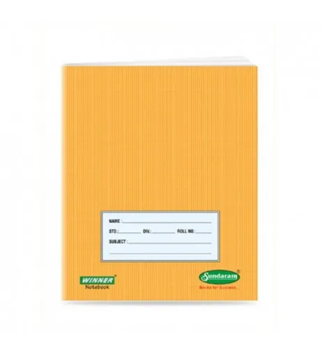 Brown Notebook 18 X 24 cms Single Line Interleaf 76 pages 1 Unit - sundaram