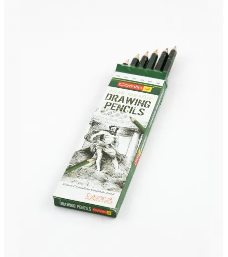 Camlin High Quality Drawing Pencils Set of HB 2B 3B 4B 6B 8B 6 Units ...