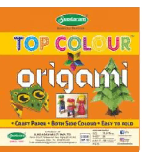 Sundaram Origami Sheet Single Side Fluorescent 15x15cm' 5 Color 20 ...