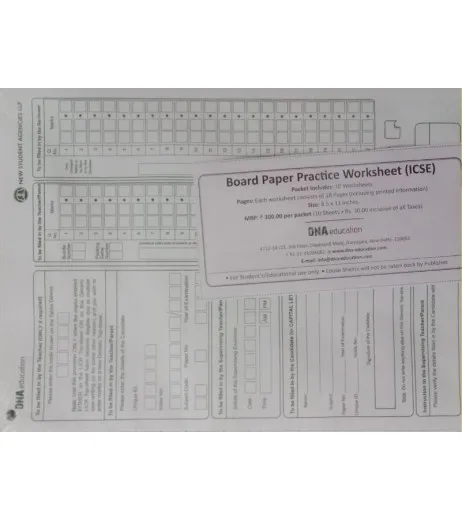 DNA ICSE Board paper Practice WorkSheet |10 Sheet - DNA