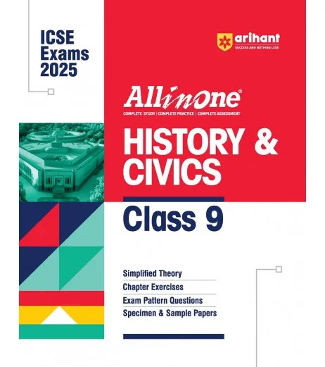 Arihant All In One ICSE History And Civics Guide Class 9 for 2025 Exam.
