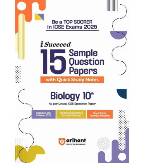 Arihant ICSE Sample Question Paper Biology Class 10 | Latest Edition ...