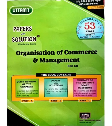 Uttams Paper Solution Std 12 Organisation Of Commerce And Management