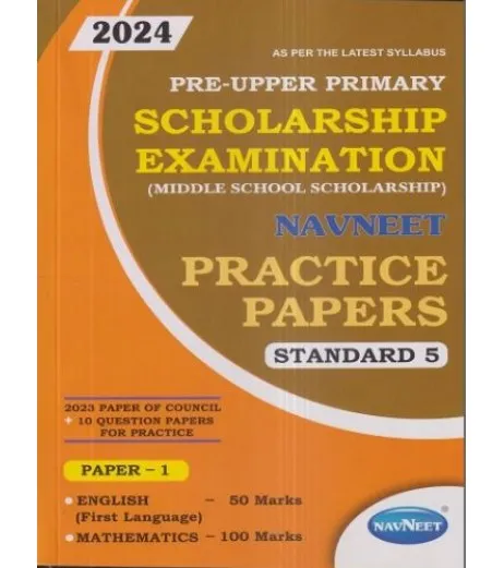 Navneet Primary Scholarship Exam Practice Paper Std 5 Paper 1 - naveet