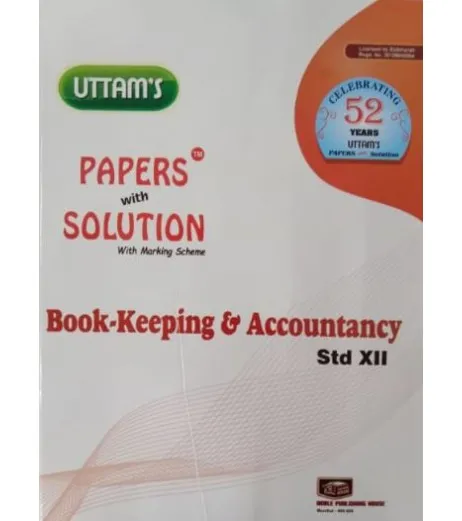 Uttams Paper Solution Std 12 Book Keeping And Accountancy